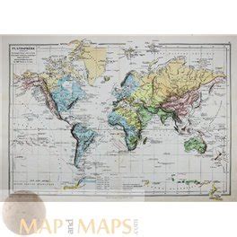 Planisphere World Explorer Tracks Antique Map Drioux 1890 Mapandmaps