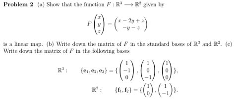 solved problem 2 a show that the function f r3 r2 given