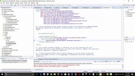 spring mvc xml config example 1 youtube