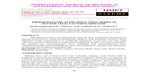 thermodynamic flow simulation model in ducted axial fan using simulink [pdf document]