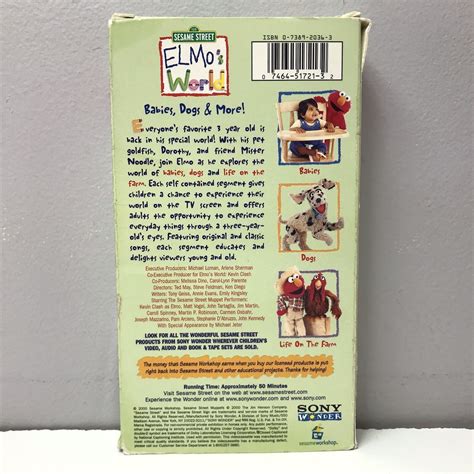Sesame Street Elmos World Vhs Video Tape Grelly Usa