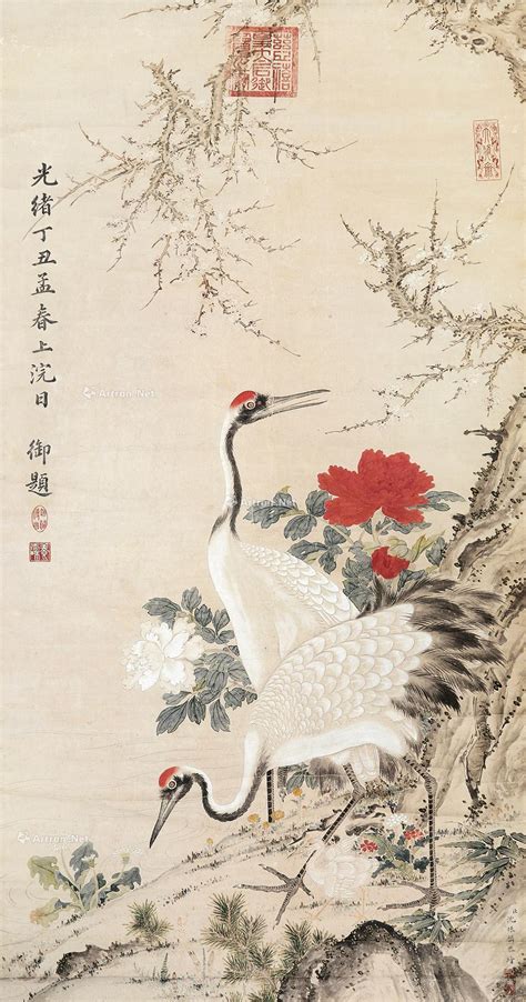 松鹤延年 立轴 设色纸本 敬华集粹第十三期拍卖会 上海敬华 拍品价格 图片 拍卖专场 拍卖会预展 拍卖会结果 卓克拍卖频道
