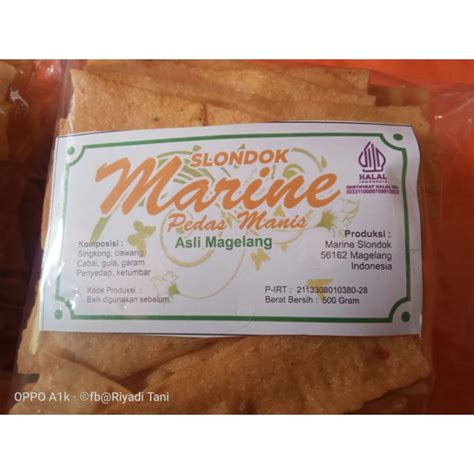 Jual Krupuk Slondok Pedas Manis Cabai Asli 500 Gram Khas Magelang