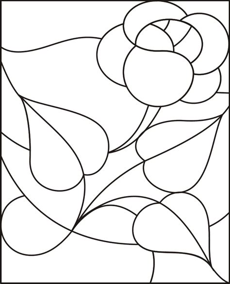 Dibujos De Vitrales De Flores Para Colorear