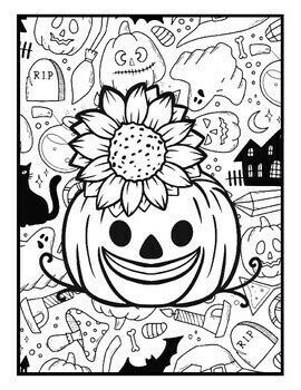 Whimsical Halloween Doodle Coloring Pages For Endless Fun And Creativity
