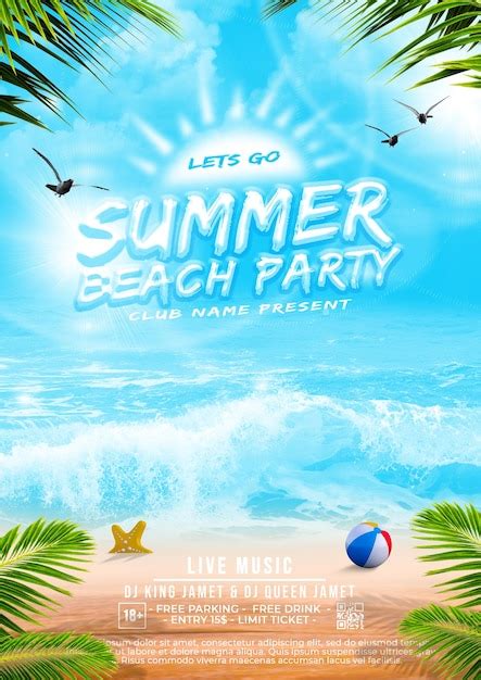 Premium PSD Summer Party Flyer Template