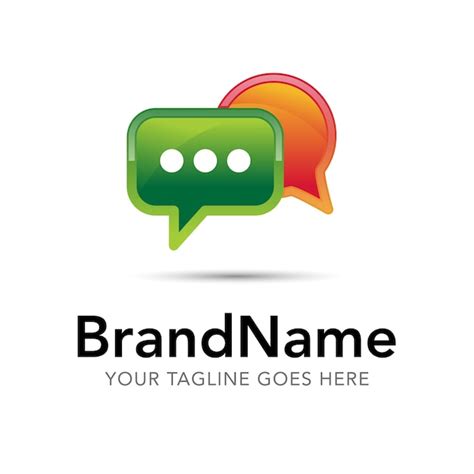 Logo De Vector De Chat De Burbuja Vector Premium