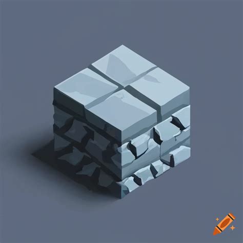 Flat Isometric Stone Dungeon Tile Design