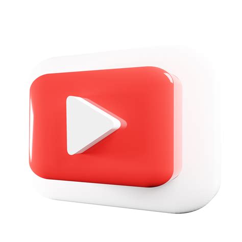 3d Hacer Youtube Logo Icono Aislado En Transparente Antecedentes