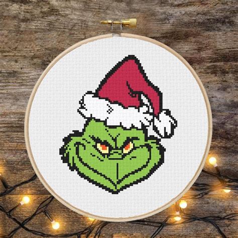 Set Of 3 Christmas Grinch Cross Stitch Patterns Christmas Etsy