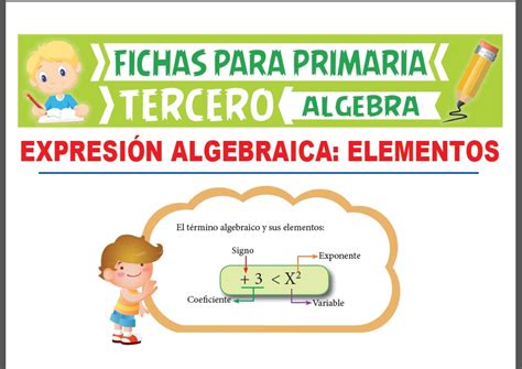 Elementos de una Expresión Algebraica para Tercero de Primaria 2023