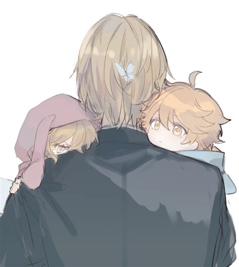 Lumine Aether And Dainsleif Genshin Impact Drawn By Umenoume Danbooru