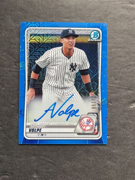 Anthony Volpe Bowman Mega Box Bma Avo Chrome Prospect Auto Blue