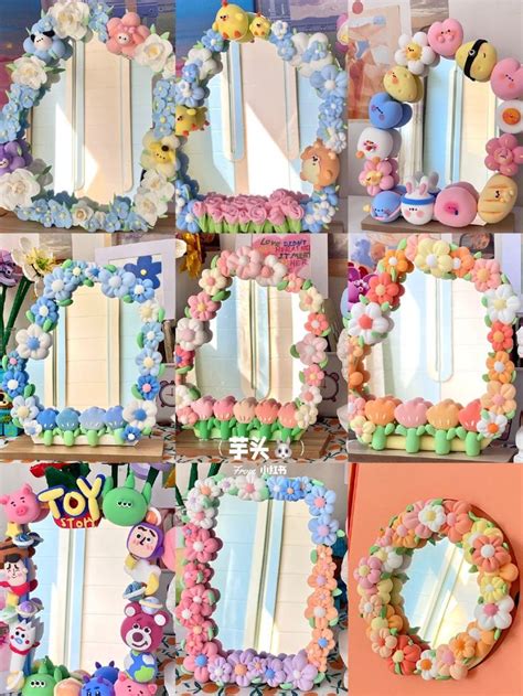 Pin By Lynh On Trang Tr Clay Crafts Diy Clay Crafts Diy Flower Mirror