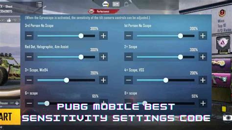 PUBG Mobile Best Sensitivity Settings Code For Android And IOS Updated
