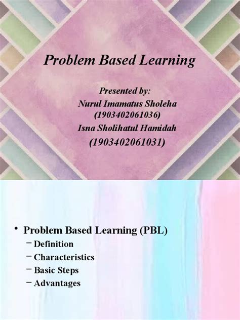 problem based learning kel 9 pdf learning psychology