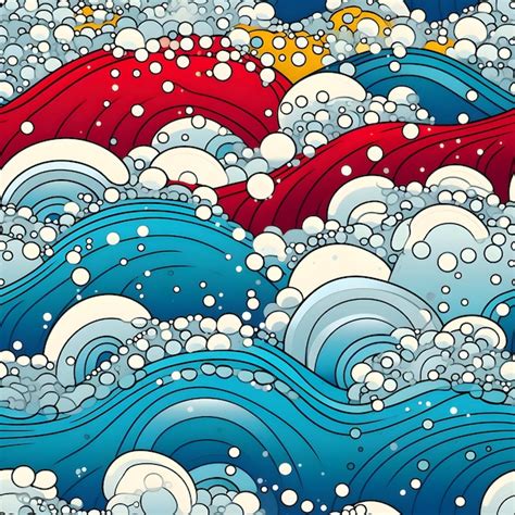 Ilustraci N Gr Fica De Ondas Y Puntos De Alto Detalle Patr N De Colores