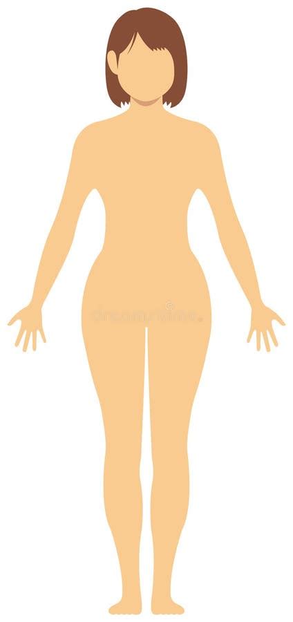 Mujer Desnuda Sin Rostro cuerpo Desnudo Silueta Ilustración De