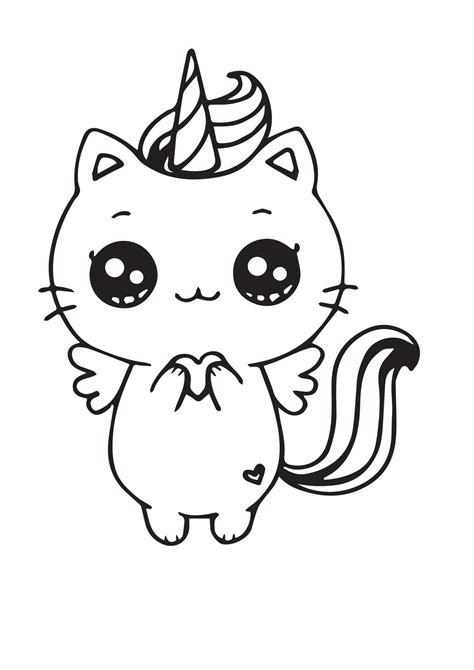 Coloriage Chat Licorne T L Charger Et Imprimer Gratuit Sur