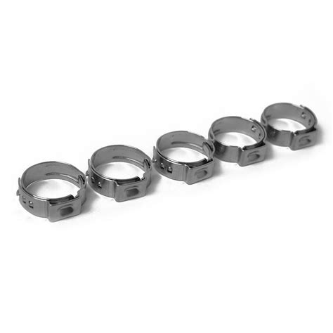 10pcs Single Ear Hydraulic Hose Clamps Stainless Steel Hydraulic Hose