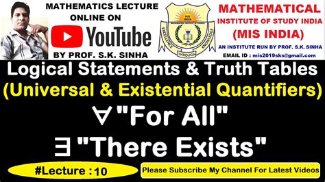 universal and existential quantifiers ∀ for all and ∃ there exists discrete mathematics