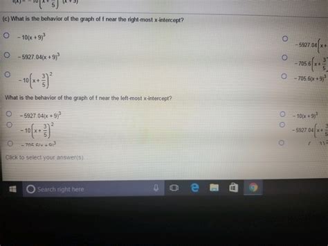 solved for the polynomial function below a list each