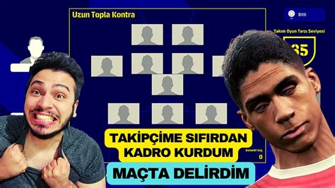 TAKİPÇİME SIFIRDAN KADRO KURDUM MAÇTA DELİRDİM EFOOTBALL 2023