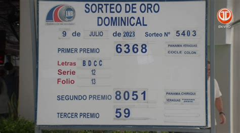 Lotería Nacional de Panamá EN VIVO Resultados del 9 de julio de 2023