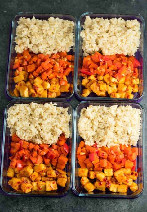 Sweet Chili Tofu Bowls Easy Vegan Meal Prep Recipe