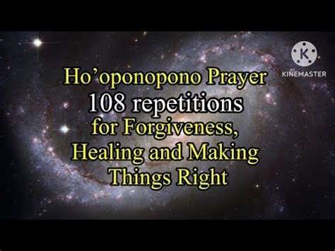 Hooponopono Prayer Repetitions For Deep Healing And Forgiveness
