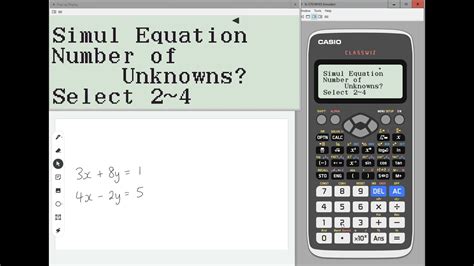 classwiz how to solving simultaneous equations youtube
