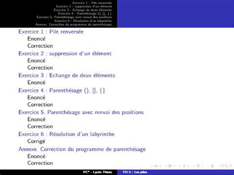Td Les Piles Files Exercices Programmation Orient E Objets En C