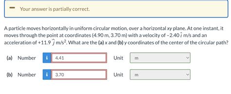 Solved A Particle Moves Horizontally In Uniform Circular Chegg