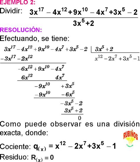 MÉTODO CLÁSICO PARA DIVIDIR POLINOMIOS EJERCICIOS RESUELTOS PDF