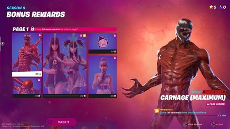 Fortnite Chapter Season All Battle Pass Rewards Showcase Youtube