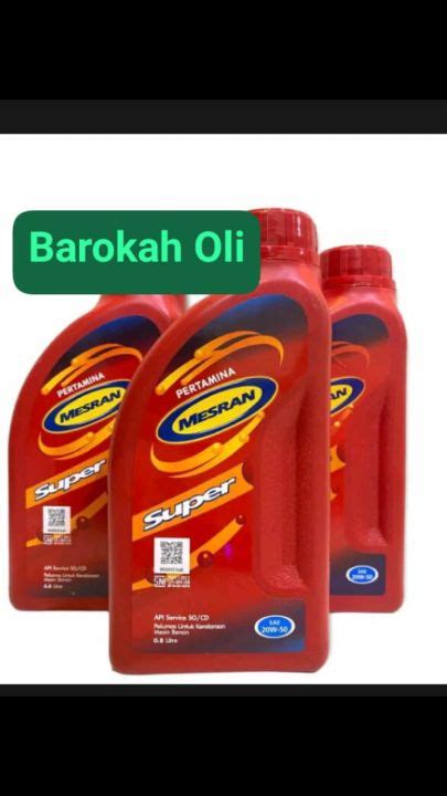 Oli Pertamina Mesran Super Ml Dan Liter Sae W Untuk Motor