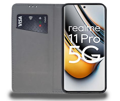 etui do realme 11 pro 5g 11 pro plus 5g czarne zamykane szkło