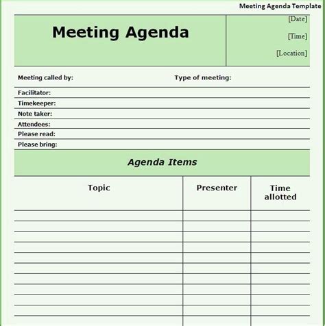 Editable Free Meeting Agenda Template Moqups Agenda Template Without