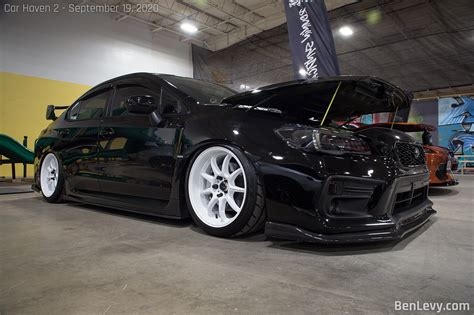 Black Subaru Wrx With White Work Emotion Wheels Benlevy