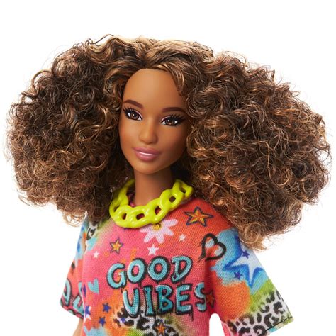 Barbie Fashionista Doll With Graffiti Print T Shirt Dress