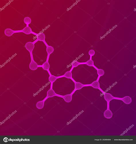 Wireframe Mesh Molecule Connection Structure Stock Vector By Newb1