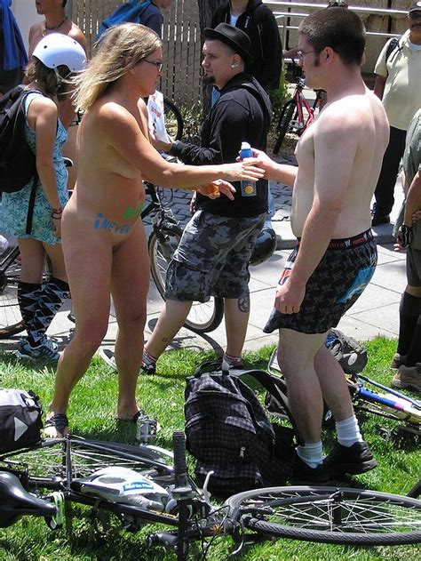 Topless Women Bike Rider