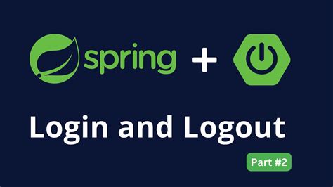 Login And Logout Part Spring Boot Tutorial Youtube