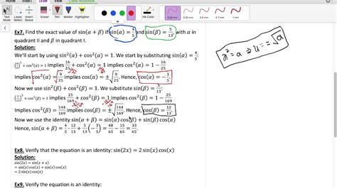 sum and difference identities for sine and tangent p3 youtube