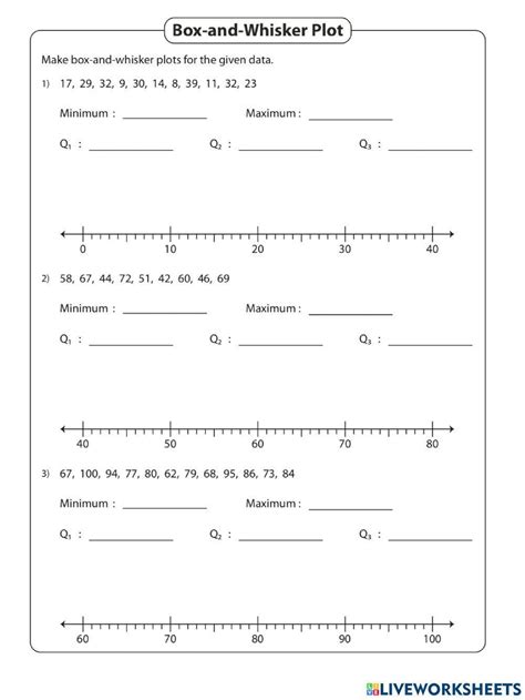 Ws6 1 Making Box And Whisker Plot Worksheet Live Worksheets