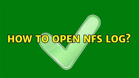 unix and linux how to open nfs log 2 solutions youtube