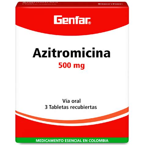 Azitromicina Genfar 500 Mg Caja X 3 Tabletas