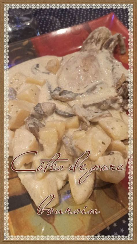 Recette Côtes de porc au boursin Cookéo sur Les p tits plaisirs