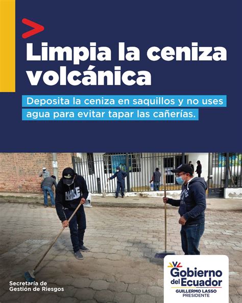 Riesgos Ecuador On Twitter Evita Limpiar La Ceniza Volc Nica Con