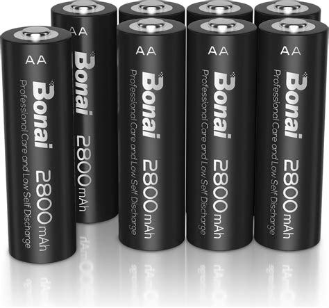 Batterie Ricaricabili AA ad Alta Capacità 2800mAh Bonai Pile